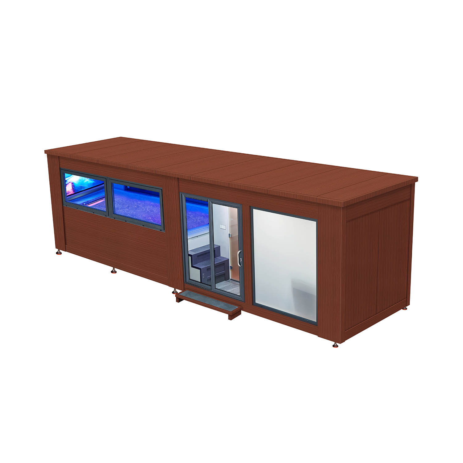 Luxury 40ft shipping container house with swim sauna steam WS-Cube10 ...